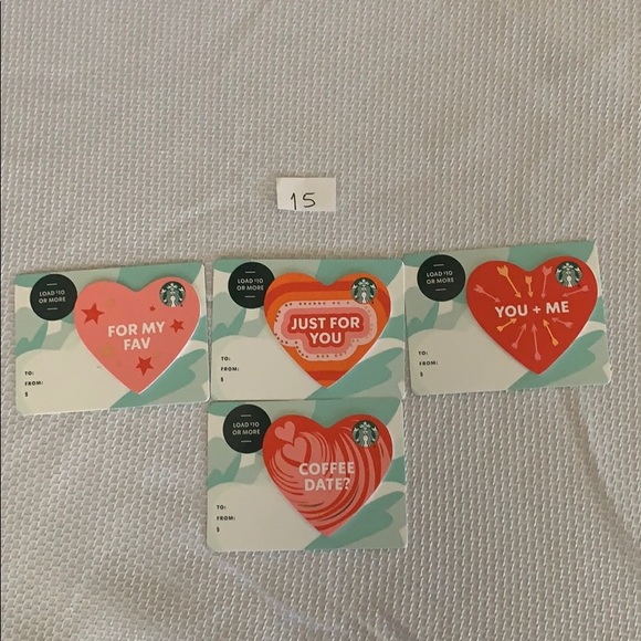 Starbucks | Other | Starbucks Valentines Gift Card Love Unique Rare ...